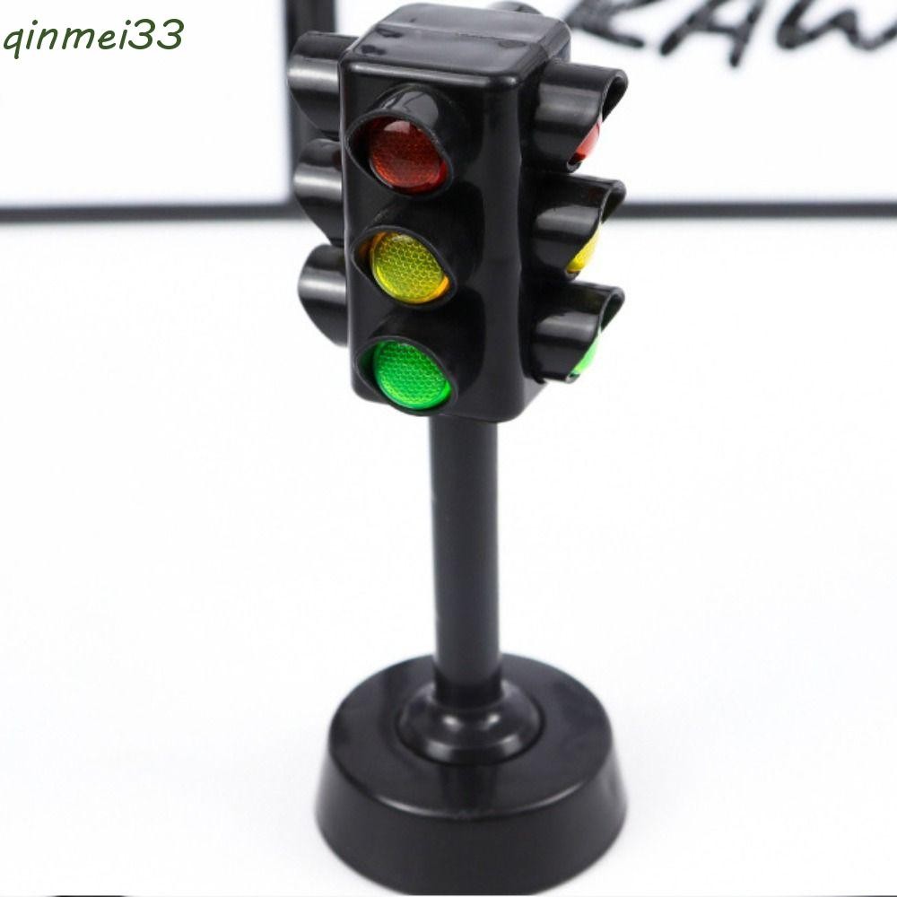 QINMEI Mini Traffic Light, Early Educational Crosswalk Light Model Road ...