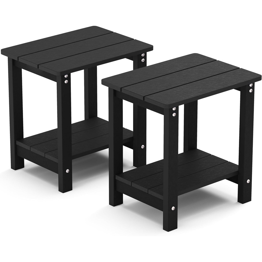 MXIMU Outside Adirondack Side Table Double Layer, Weather Resistant ...