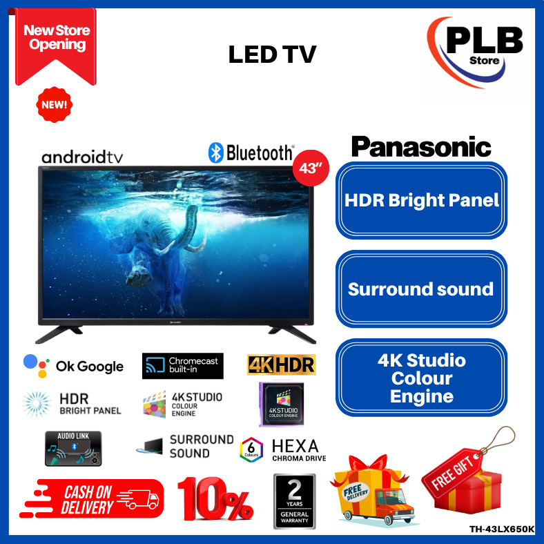 PANASONIC ANDROID LED 4K TV 43 INCH ( TH-43LX650K ) | Shopee Malaysia