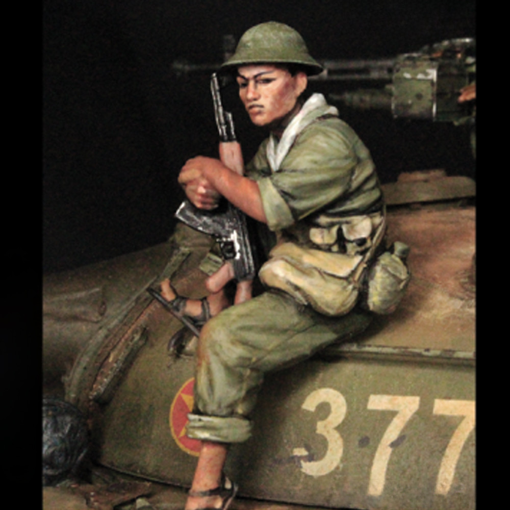 1/35 NVA Tank RIDER 4, AK, Resin Model figure Soldier, Military themes ...