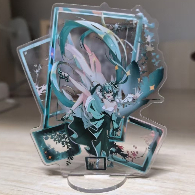 Anime Hatsune Miku Figures Cartoon Acrylic Stand Model Plate Desk Decor ...