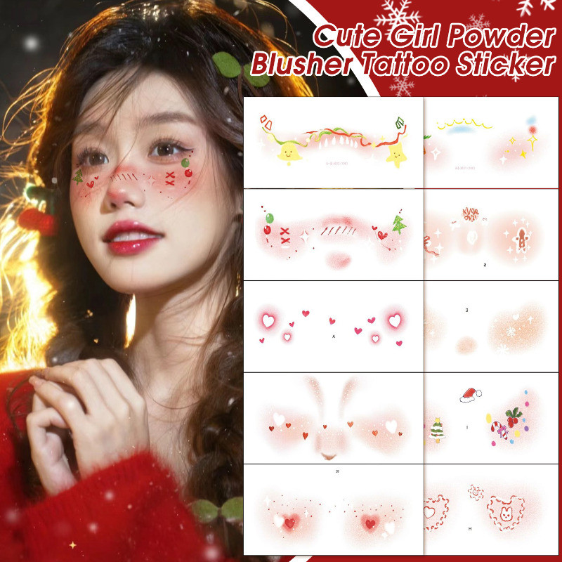 Love Star Powder Blusher Sticker - Water Transfer Stickers - Cute ...