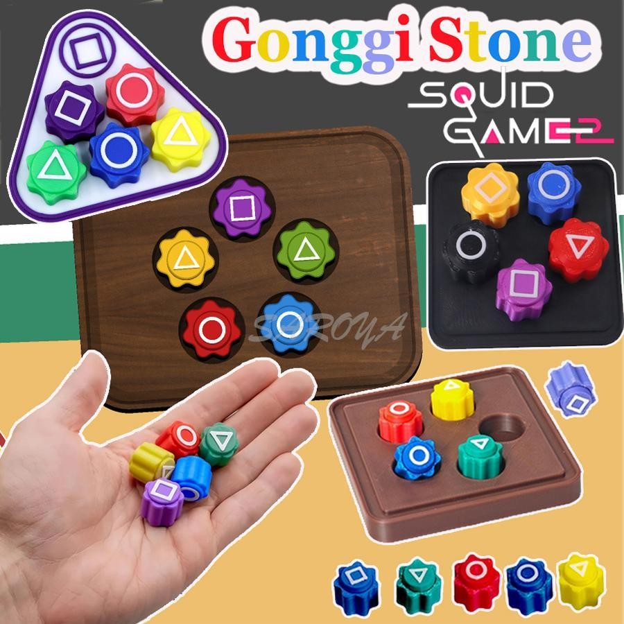 Gonggi Stones | Squid 2 Gonggi 3D Stone Game Traditional Korean Game ...