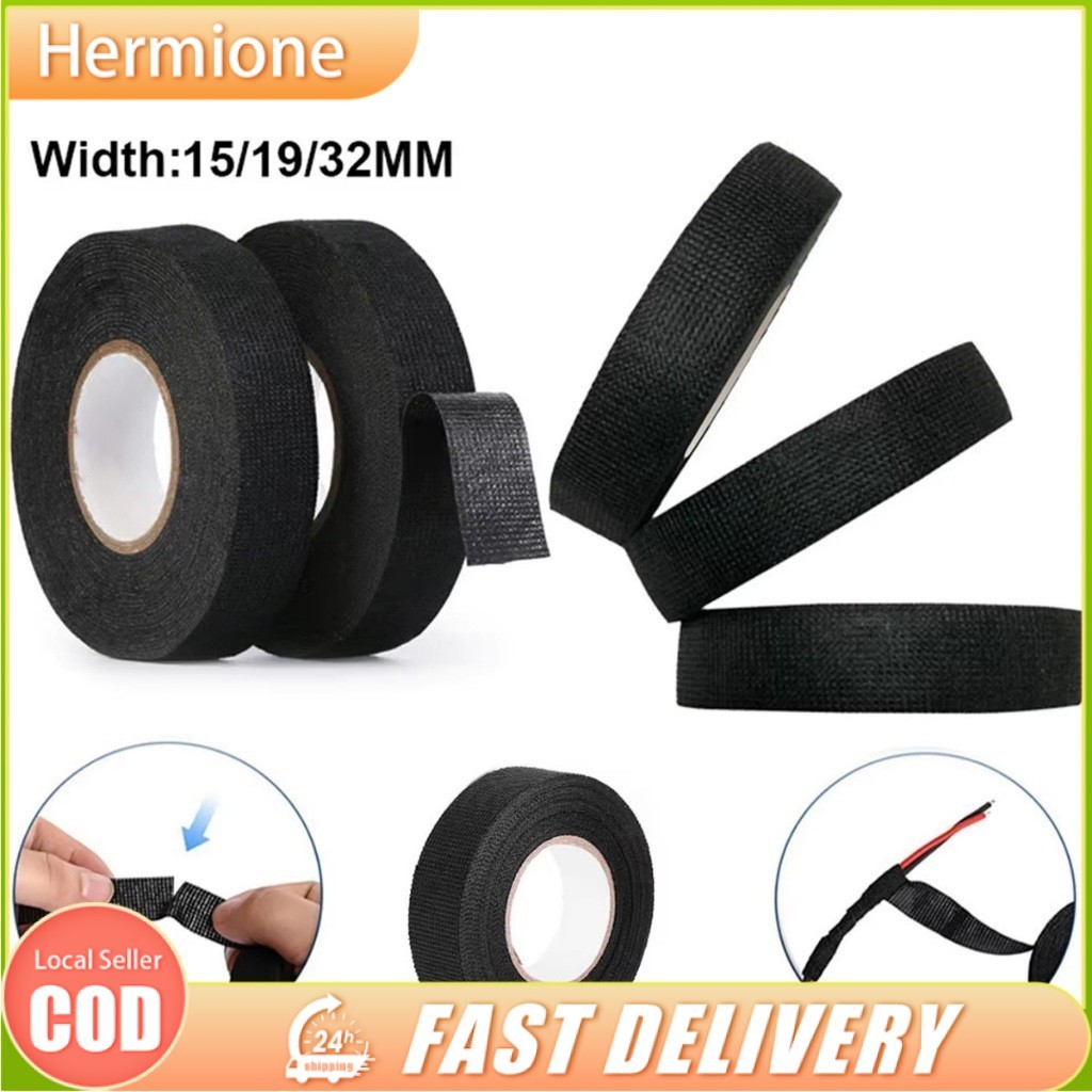 Auto 15m Cloth Wire Tape Car Wiring Harness Heat Insulation Protection ...