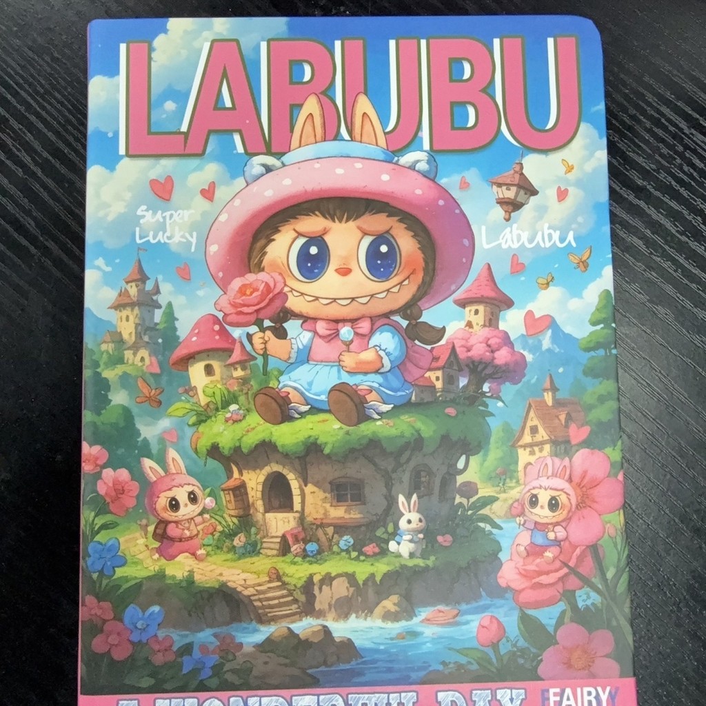 Labubu Hard Shell Book Coloring Page HD Handbook Student Thick 15 * 20 ...