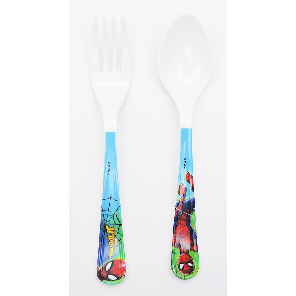 Spiderman Character Melamine Fork & Spoon Set (8386) | Shopee Malaysia