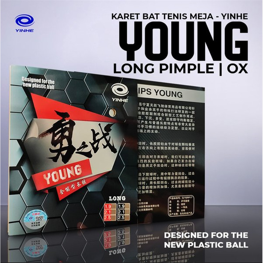 YINHE YOUNG (2.1mm)(2.5mm) Long pimple OX Table Tennis Ping Pong Rubber ...