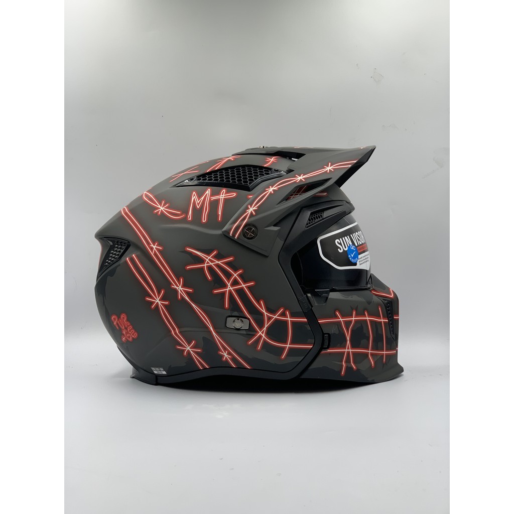 MT Street Fighter Purge B5 Matt Fluor Luminiscent Red (Glow In The Dark ...