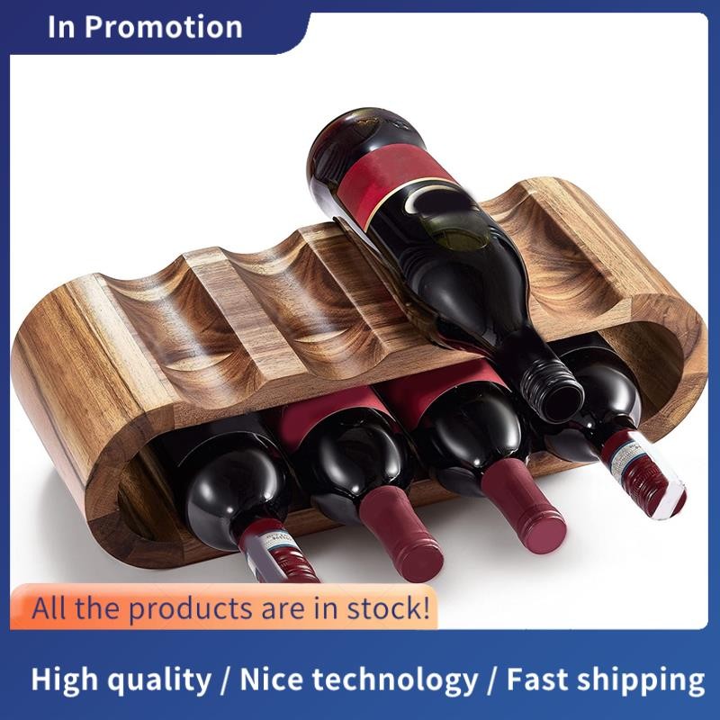 Wine Racks Countertop Bottle Holder- 2 Tier 8 Bottle Wood Wine Storage ...