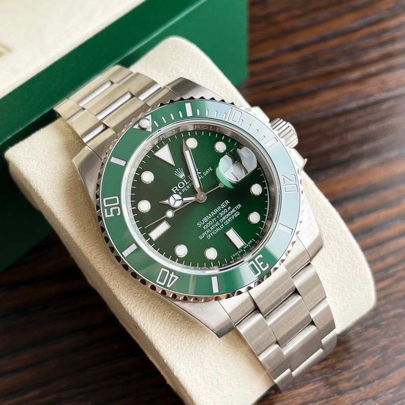 R ROLEX High-End Natural Premium Green Dial Submariner Trendy Luxury ...