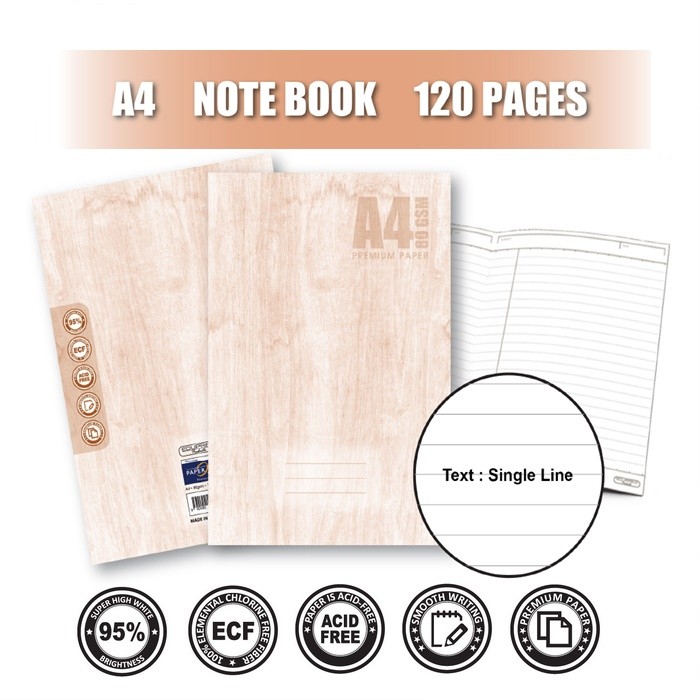 EDU Paper Softcover Notebook A4 Exercise Book Buku Nota Tulis 80gsm ...