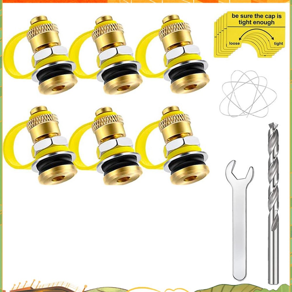 Fuel Gas Can Vent Caps, 6 Pack Upgrade Fuel Gas Can Vent Kit, Used for ...