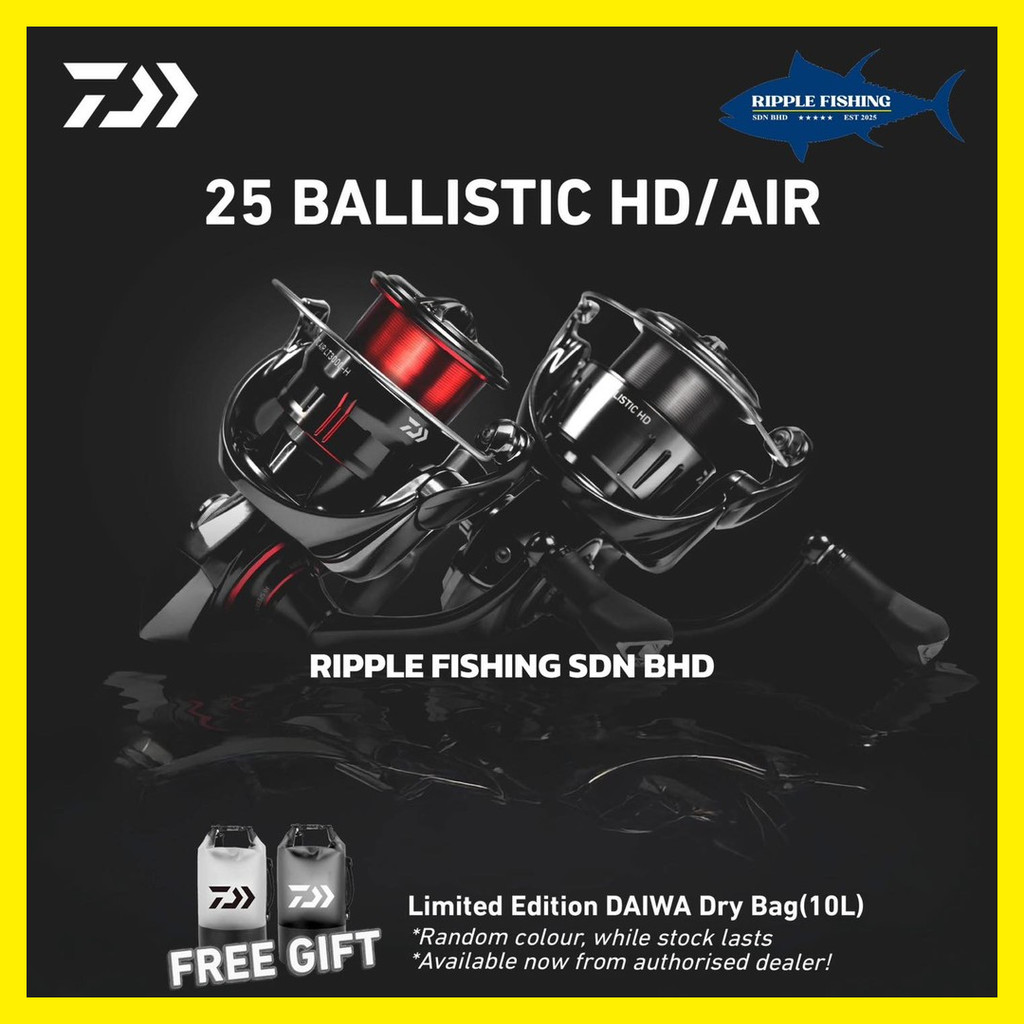 2025 DAIWA BALLISTIC HD LT 25’ Spinning Fishing Reel MQ Heavy Duty SW Saltwater Casting Metal ...