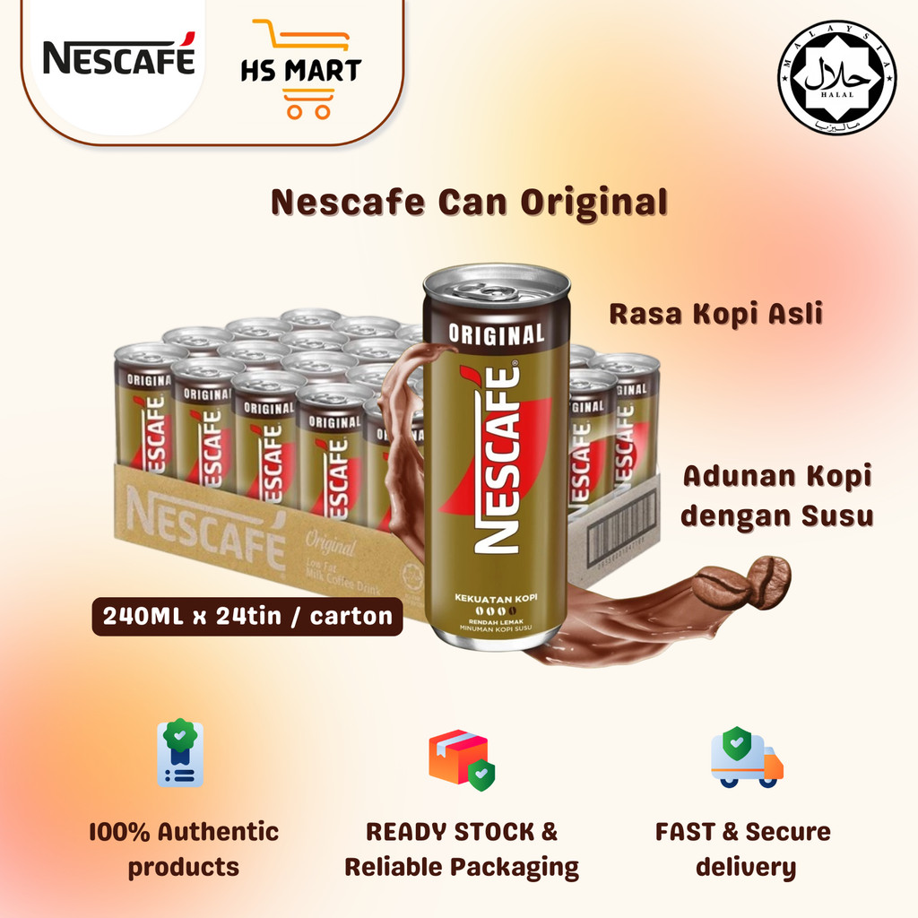 Nescafe Can Original 240mlx24tin/carton | Shopee Malaysia