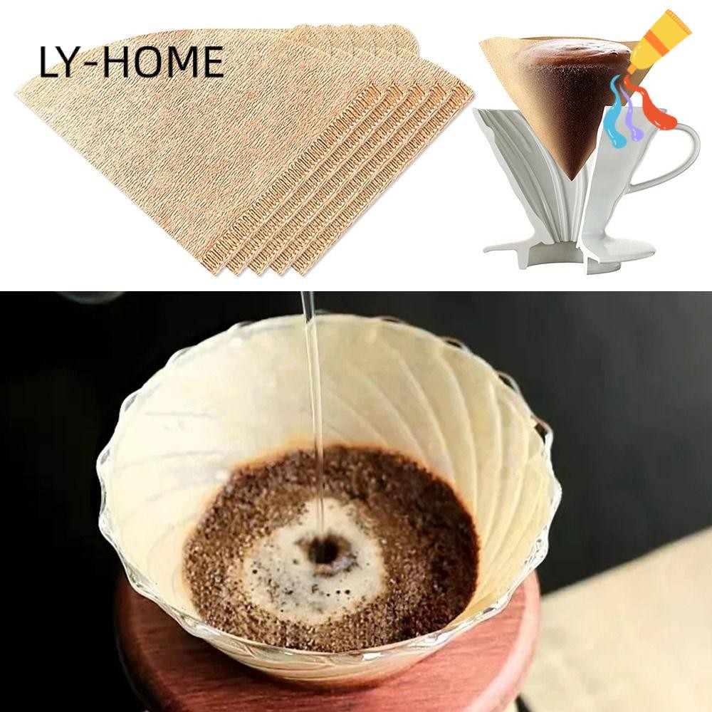 LY-HOME 40Pcs Coffee Filter Paper, Household Cafe Tools Pull-out Drip ...