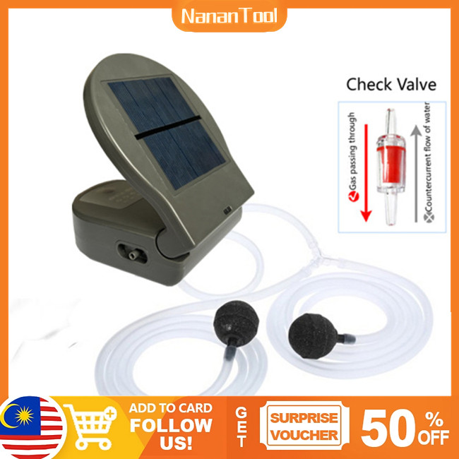 Solar Pond Aerator, Air Oxygen Pump With Pure Copper Movement, TYPE-C ...