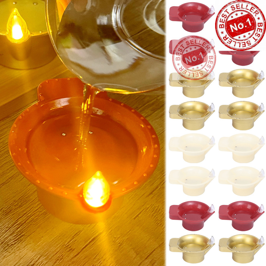 MC#Waterproof Electric DIY LED Light Floating on Water Diwali Tea Light ...