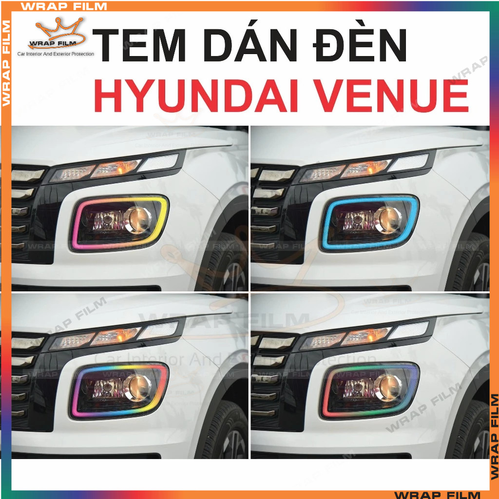Light STICKER - Hyundai Venue light Decal (Set of 2 sides) with free ...