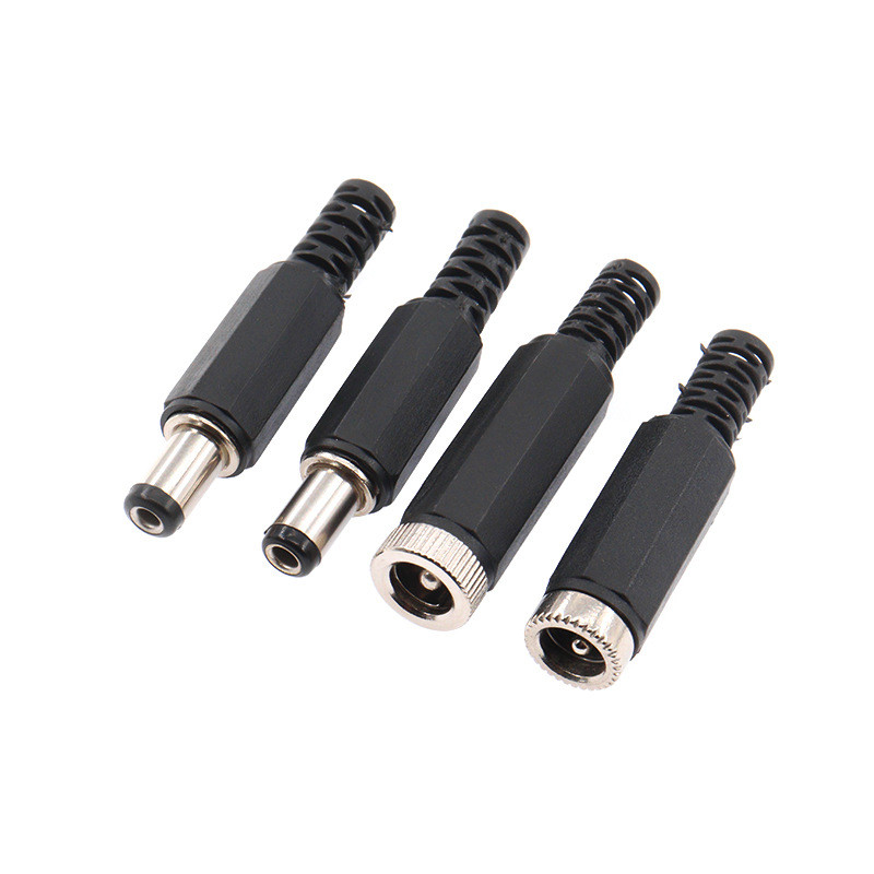 Dc Power Male Female Plug Socket Connector YX5.5-2.1/2.5mm Round Hole ...