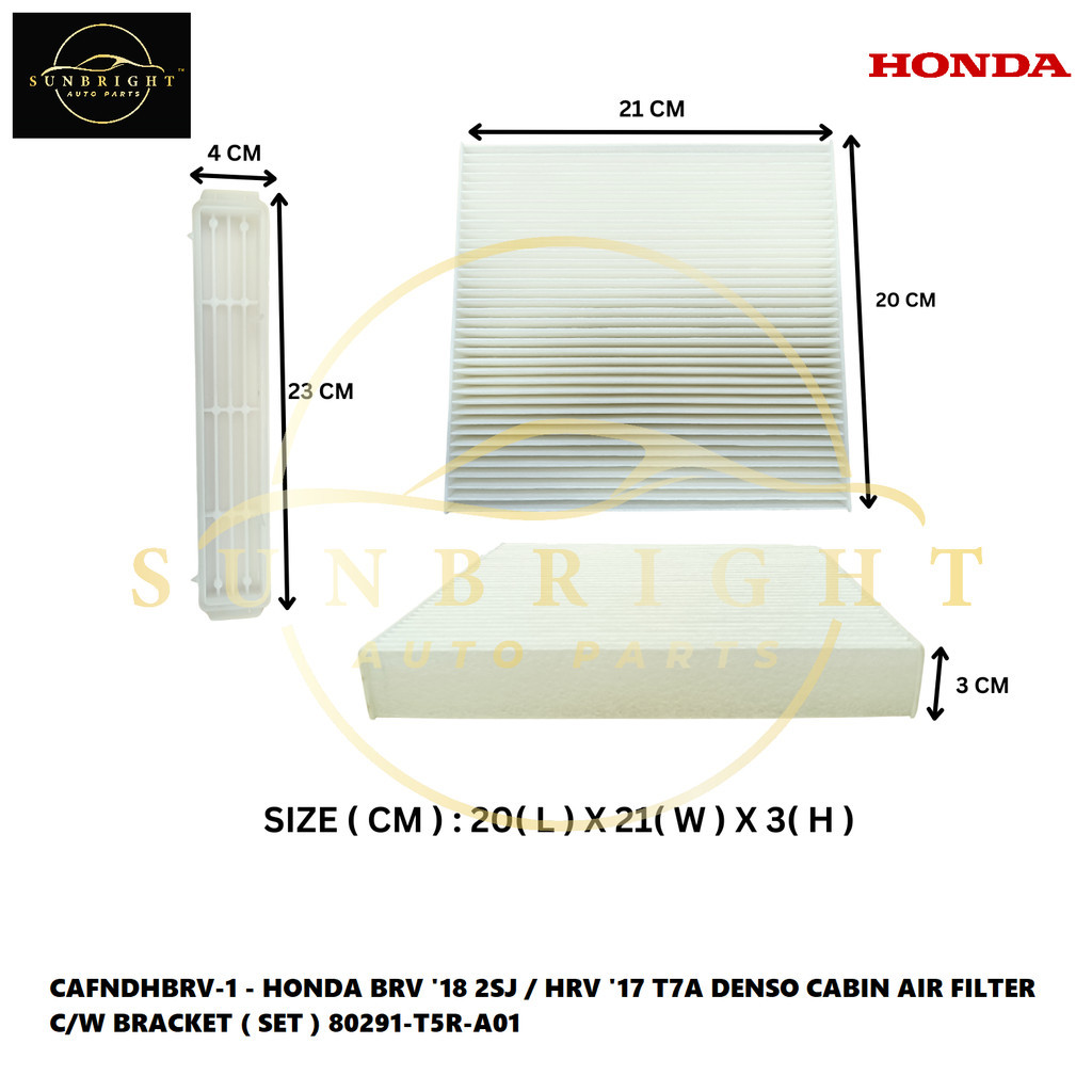 HONDA BRV '18 2SJ / HRV '17 T7A DENSO CABIN AIR FILTER C/W BRACKET ...
