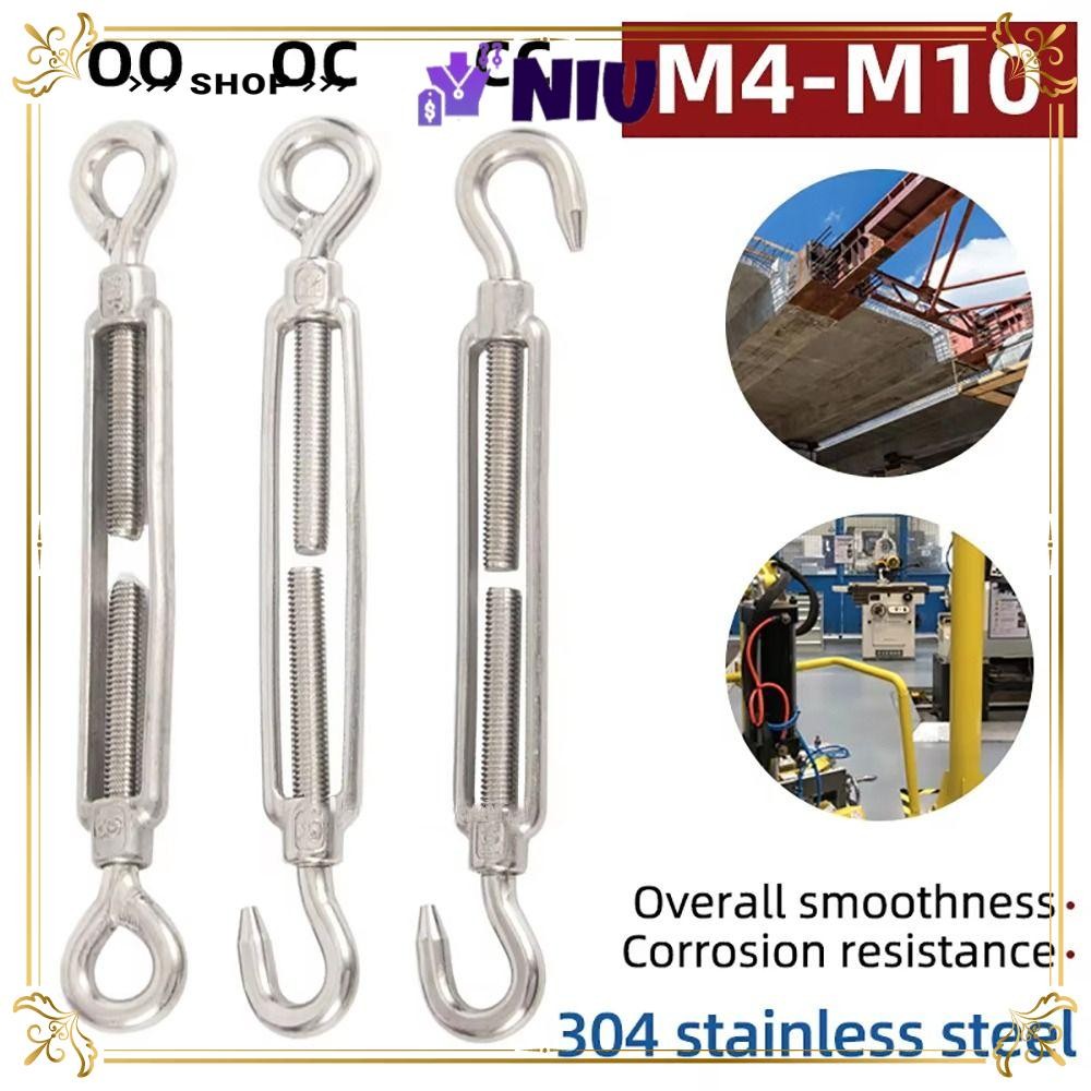 NIU 1Pcs Wire Rope Tensioner, Hooks & Eye Turnbuckle Oc Oo Cc Type ...