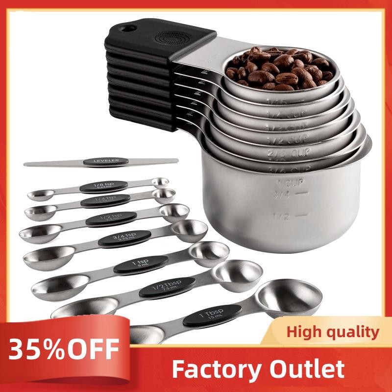 Magnetic Measuring Cups and Spoons Set Including 7 Measuring Cup 7 ...