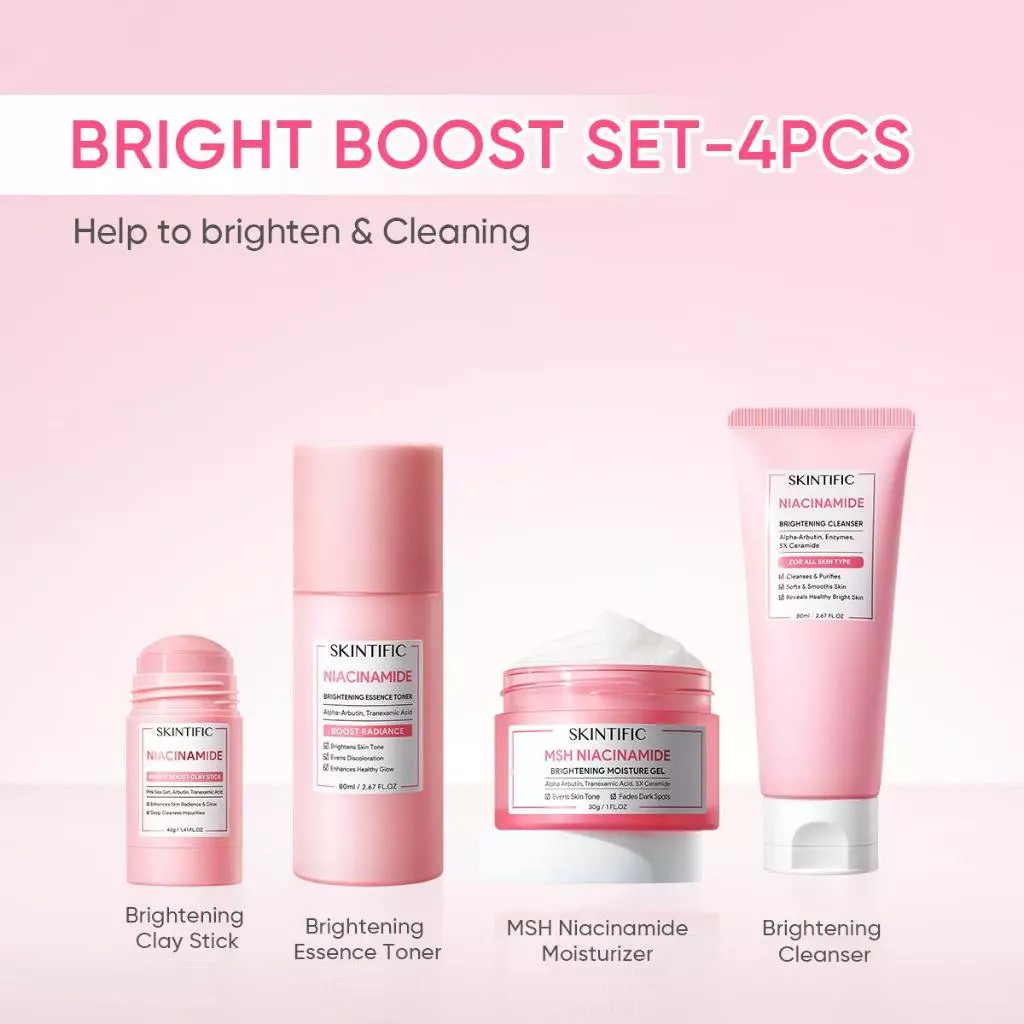 [New Launch] SKINTIFIC Niacinamide Bright Boost Pink Clay Mask Stick ...