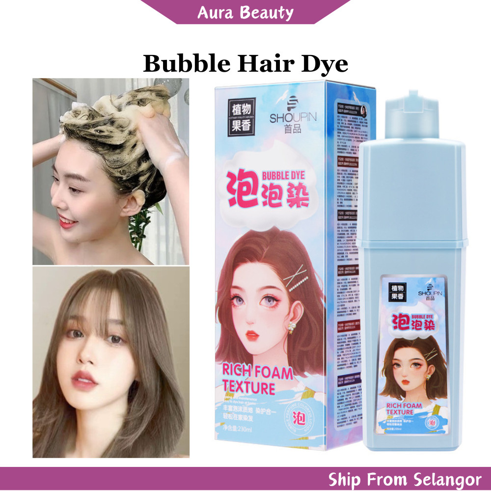 Bubble Hair Dye Shampoo Colour Warna Dai Inai Dye Rambut Blue Black ...