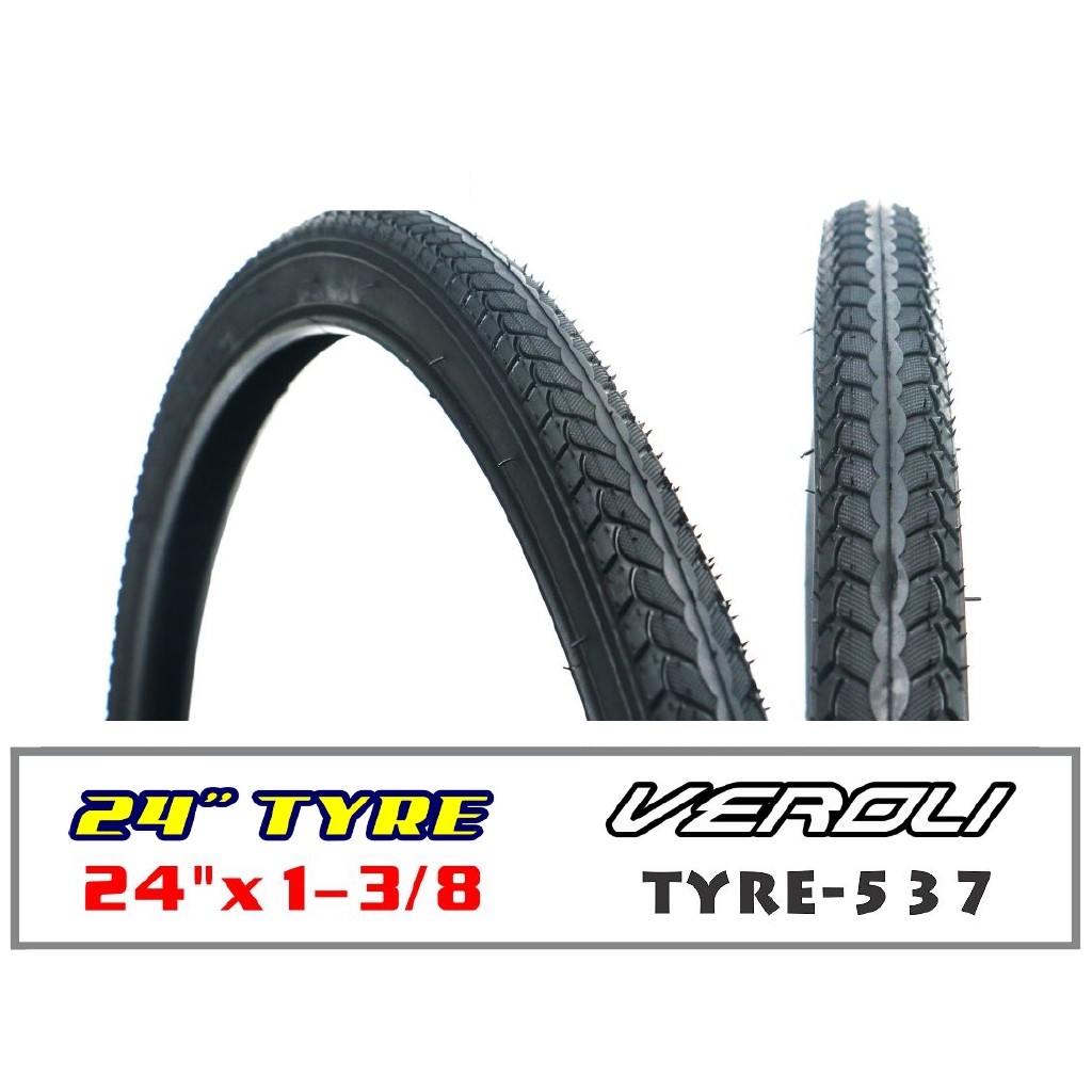 VEROLI BICYCLE TIRE SIZE 24" x 1-3/8 - 537 | Shopee Malaysia