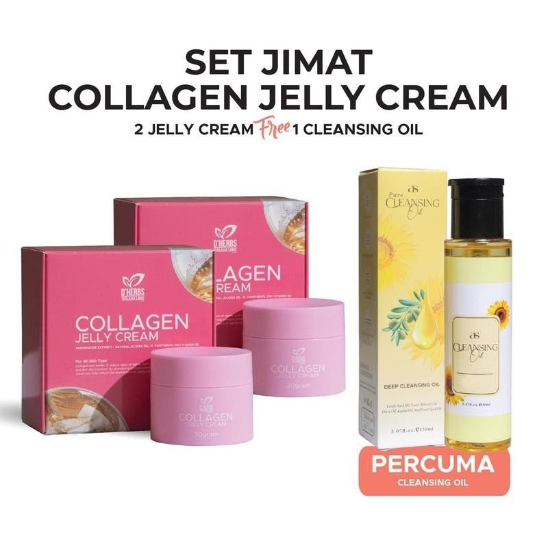 DHERBS COLLAGEN JELLY CREAM (Buy Combo Free 1 Cleansing Oil With Box ...