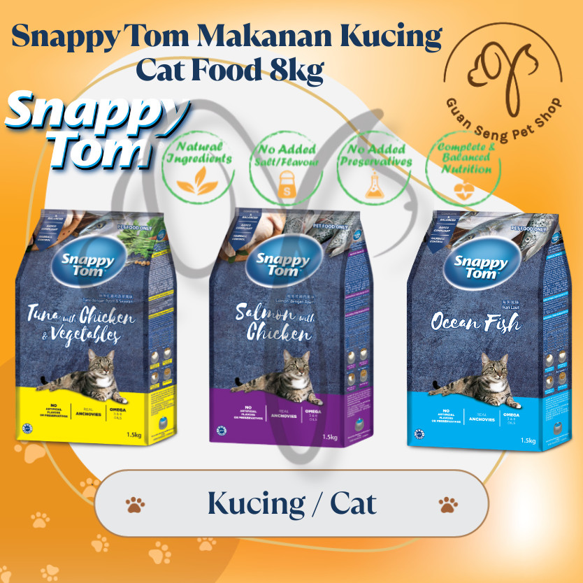 SNAPPY TOM Cat Food Makanan Kucing Kibbles Kibble Cat Treat Protein ...