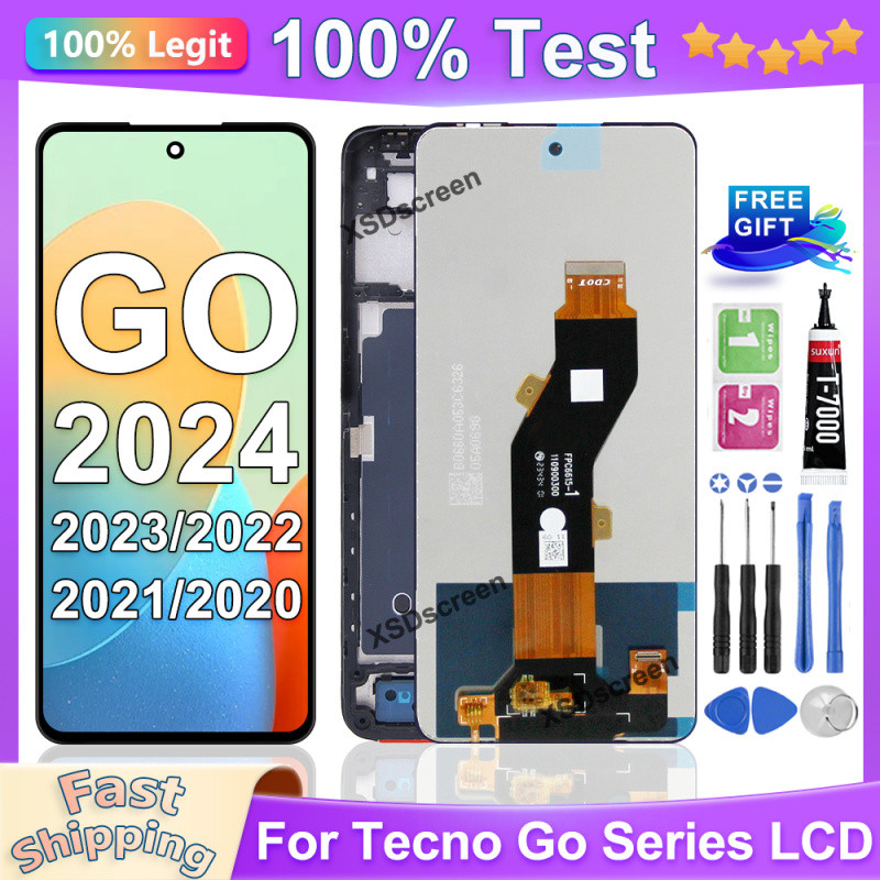 For Tecno Spark Go 2024/2023/2022/2021/2020 LCD Display Touch Screen Digitizer Assembly ...