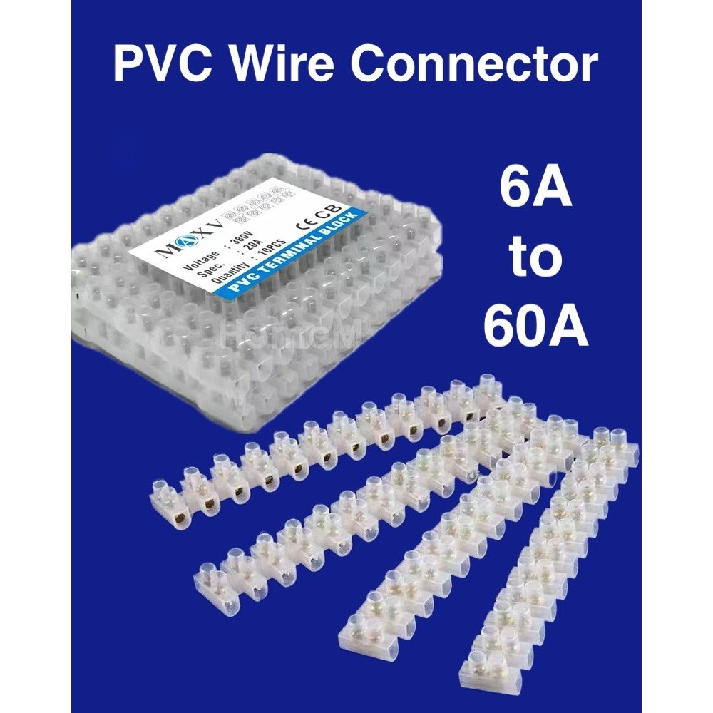 PVC Terminal Block Connector Strip – Electrical Wire Joiner, Screw Type ...