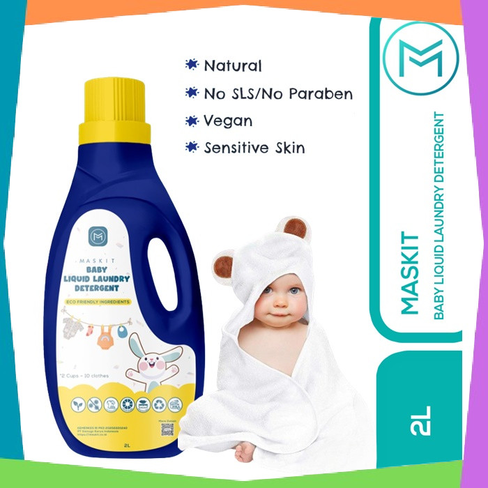 Maskit Baby Liquid Laundry Detergent with Softener | Detergen Bayi ...