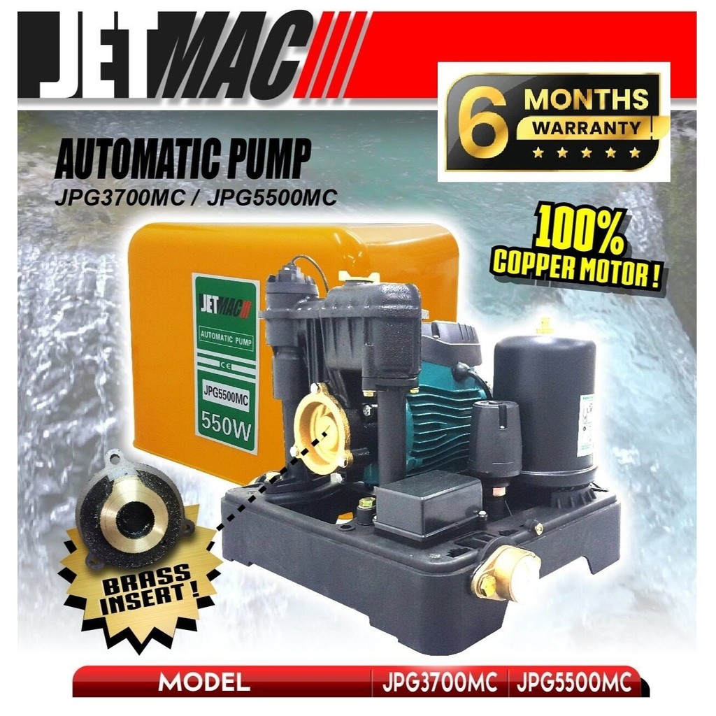 Jetmac 370W / 0.50Hp Automatic Constant Pressure Water Pump | Shopee ...