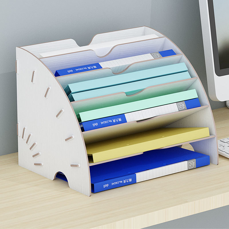 Desktop Rack Multi-Layer File Rack Paper Horizontal File Rack Sorting ...