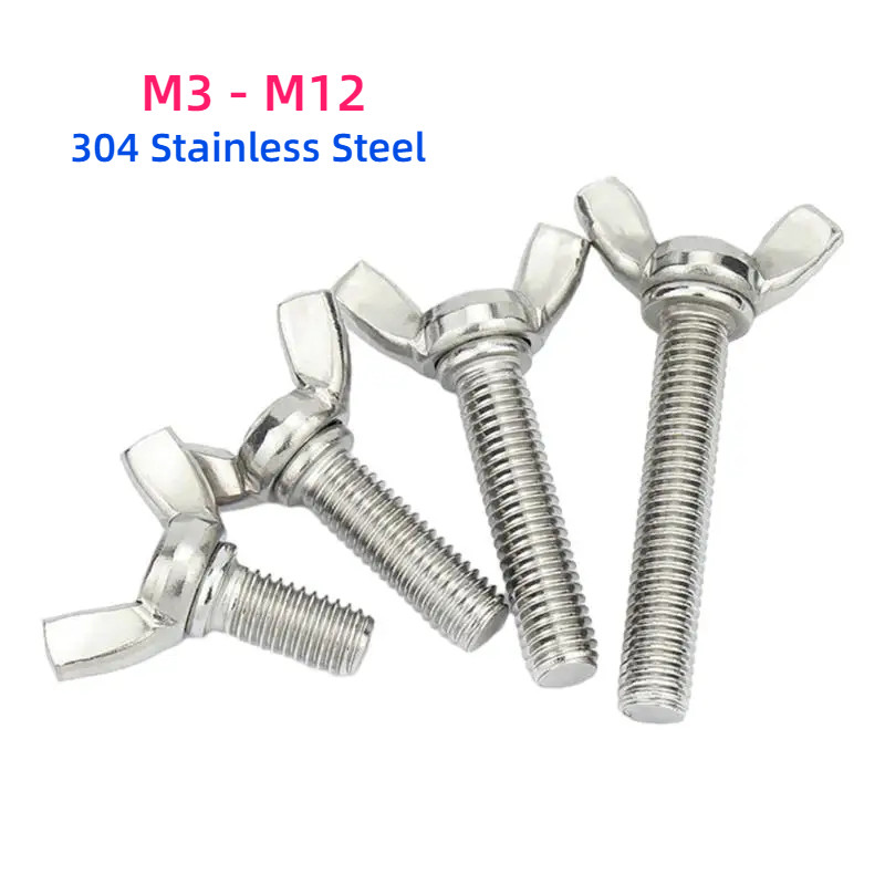 M3 M4 M5 M6 M8 M10 M12 304 Stainless Steel Butterfly Wing Bolts Hand ...