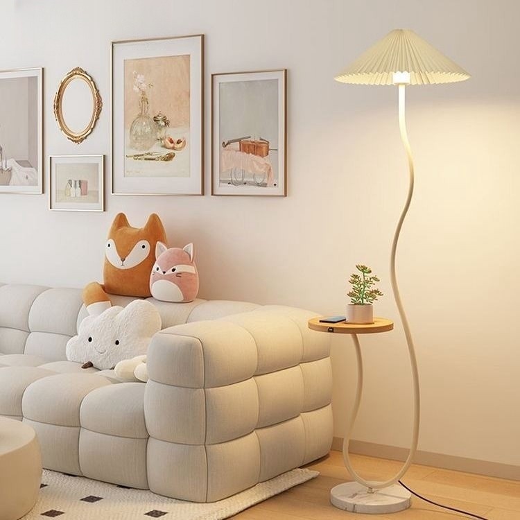 ⭐⭐Full spectrum eye protection floor lamp pleated one living room sofa ...
