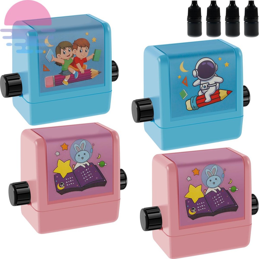 Digital Teaching Stamp with 5ml Ink Reusable Maths Learning Stamp Early ...