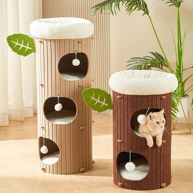 Felted cat scratching board cat scratching tree climbing frame tree ...