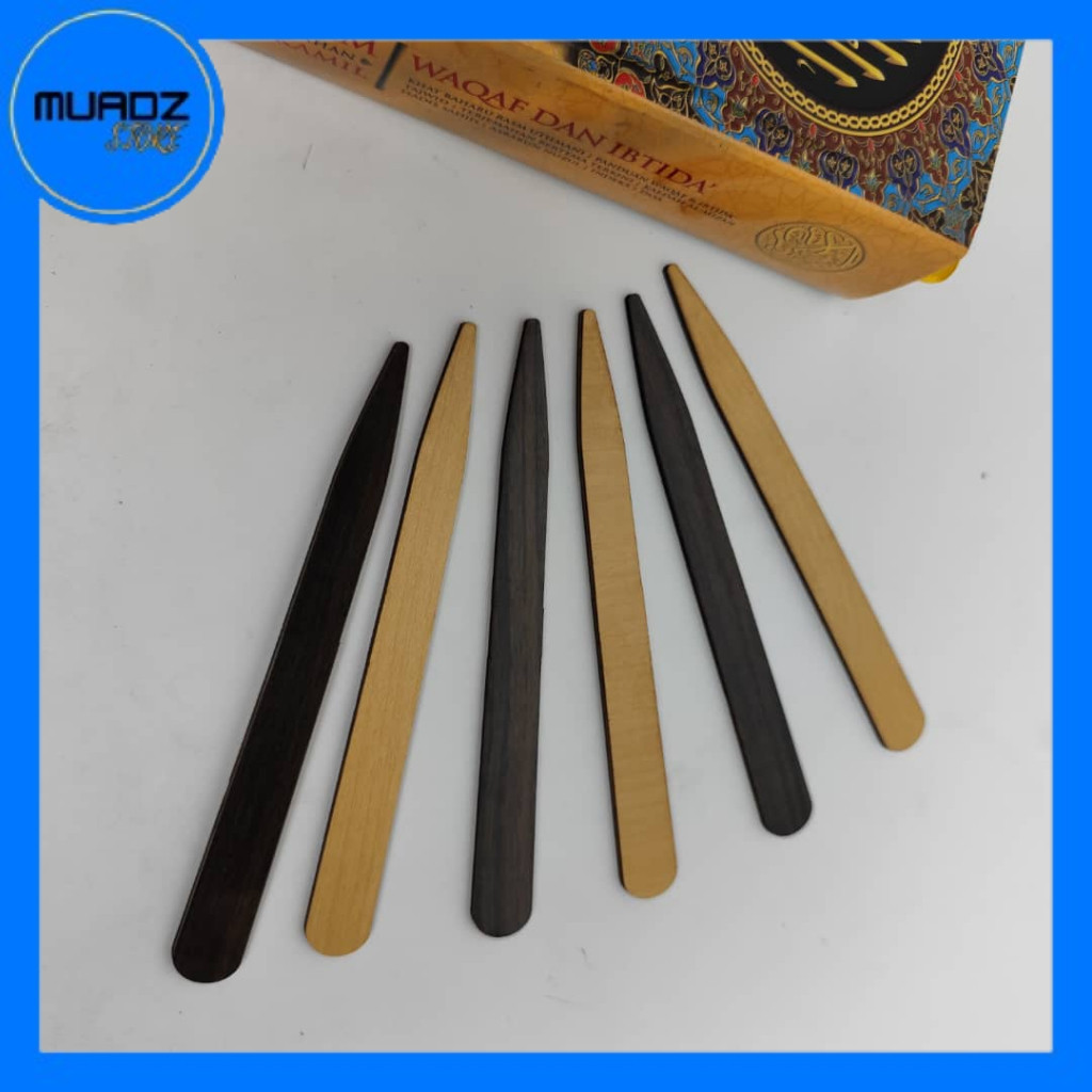 Penunjuk Mengaji Kayu Penunjuk AlQuran Penanda Buku Kosong/Kraf (Kayu ...
