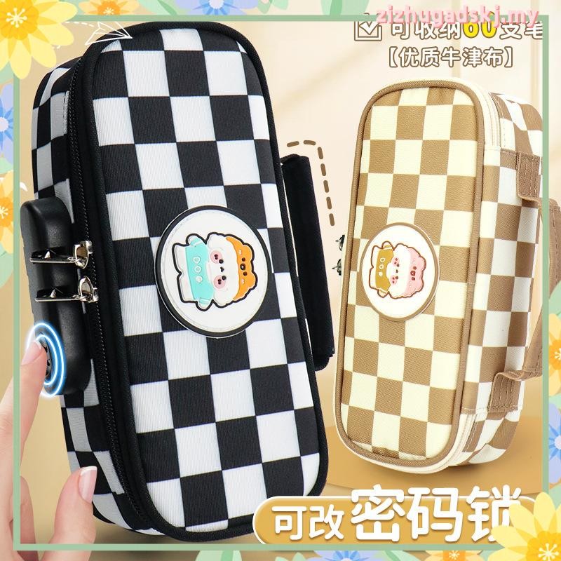 Angel Mark Pencil Case with Password Lock Large-Capacity Pen Box ...