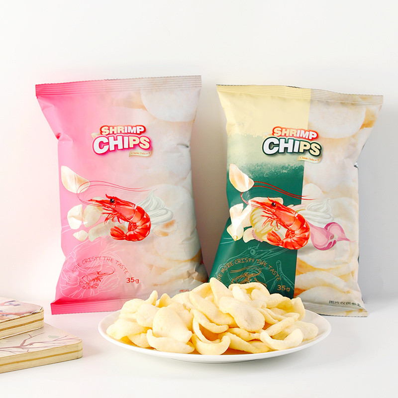 Indonesia Imported Daojicao Shrimp Chips Original Garlic Flavor Potato ...