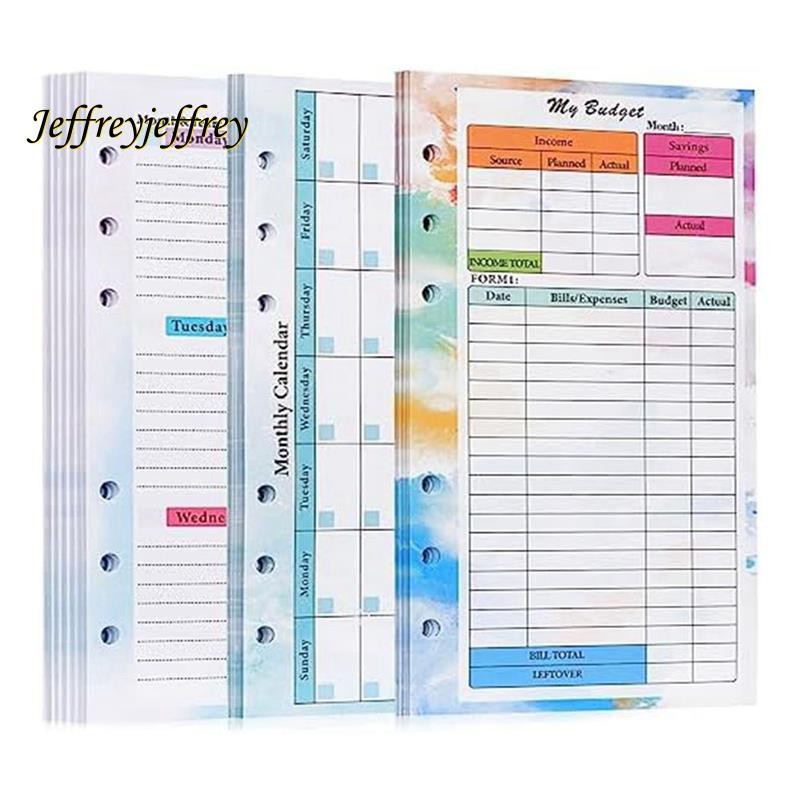 82 Sheets A6 Budget Planner Refill Notepad Monthly Weekly Planner ...