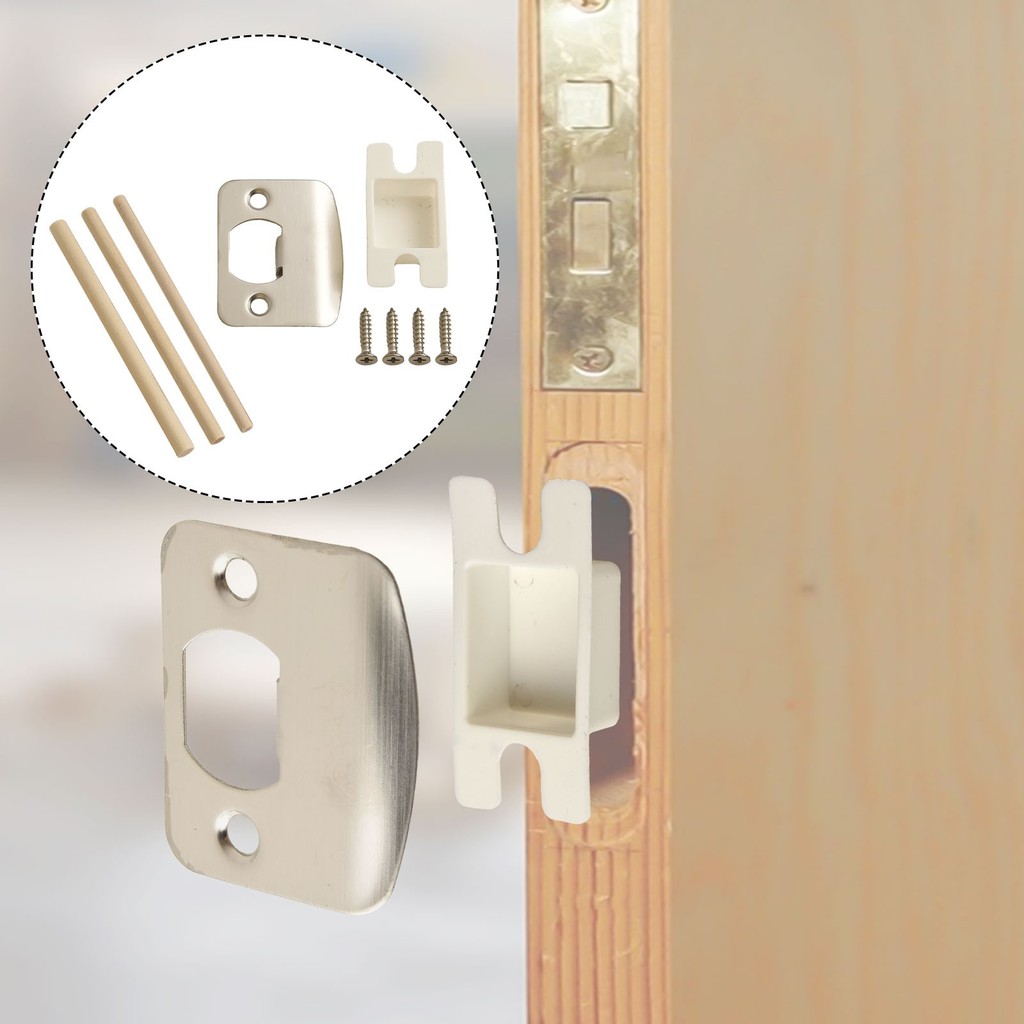 [FSFO] Door Strike Plate Repair Kit, Standard Door Latch Restorer ...