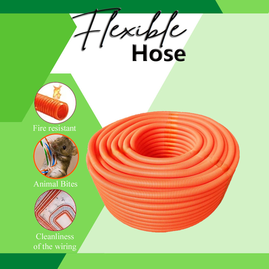 ECOPIPE PVC Orange Flexible Hose 1/2 (Sold Per ROLL 50meters/100meters) | Shopee Malaysia