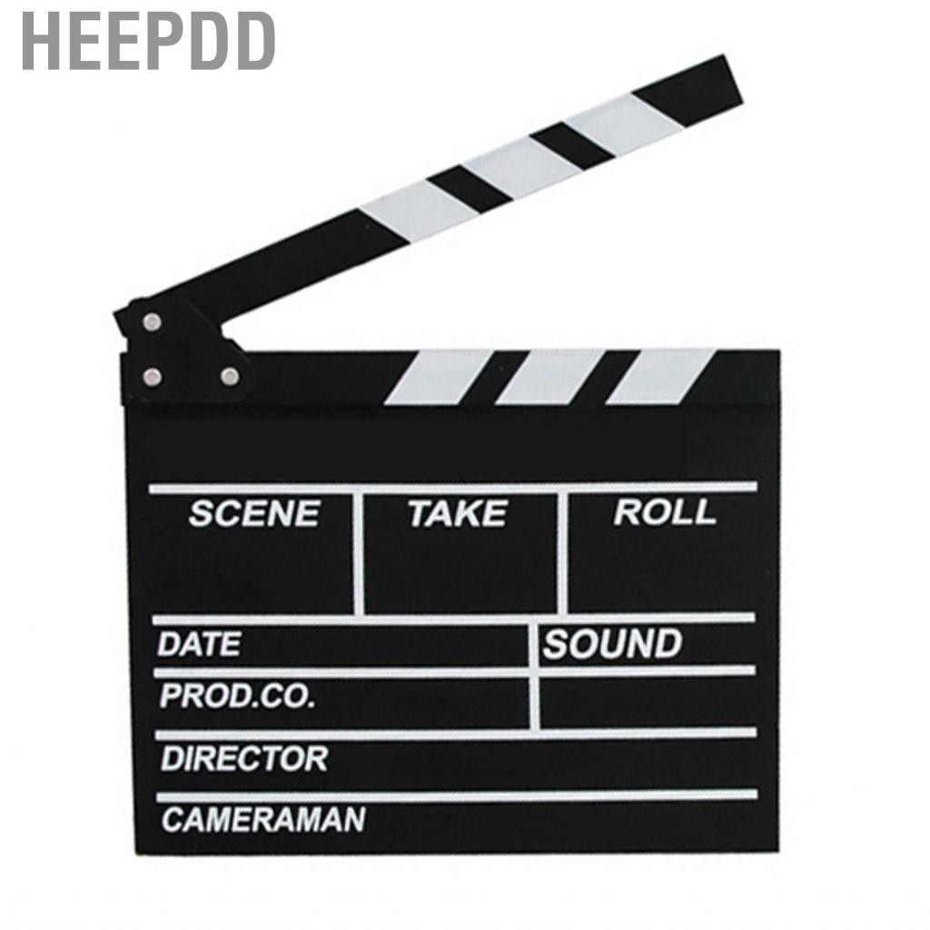 HEEPDD Movie Film Clap Board Dry Erase Black Wooden Clapper Clapboard ...