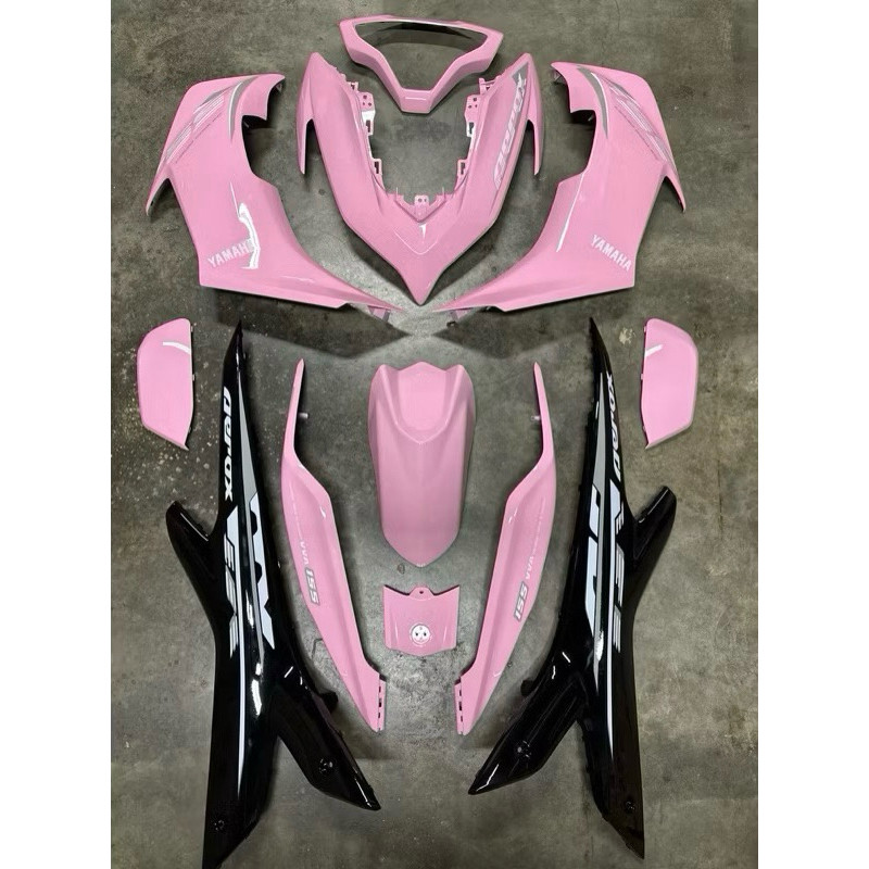 HLY COVER SET CUSTOM YAMAHA NVX V2 AEROX PINK BLACK | Shopee Malaysia