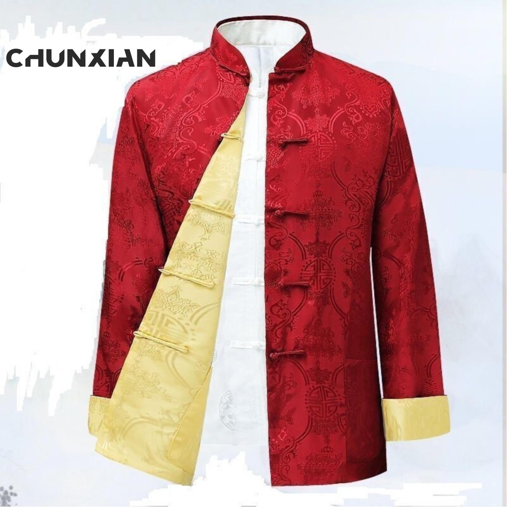 CNY Clothes New Cheongsam Tang Suit Men Jacket | Shopee Malaysia