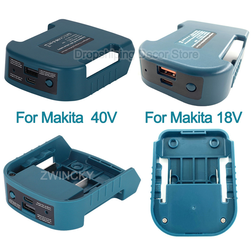 Portable USB Battery Adapter With USB Type-C Battery Holder For Makita ...